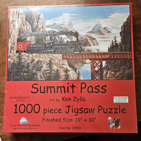 Sunsout | Toys | Nib 00 Piece Puzzle Summit Pass Art By Ken Zylla Still ...